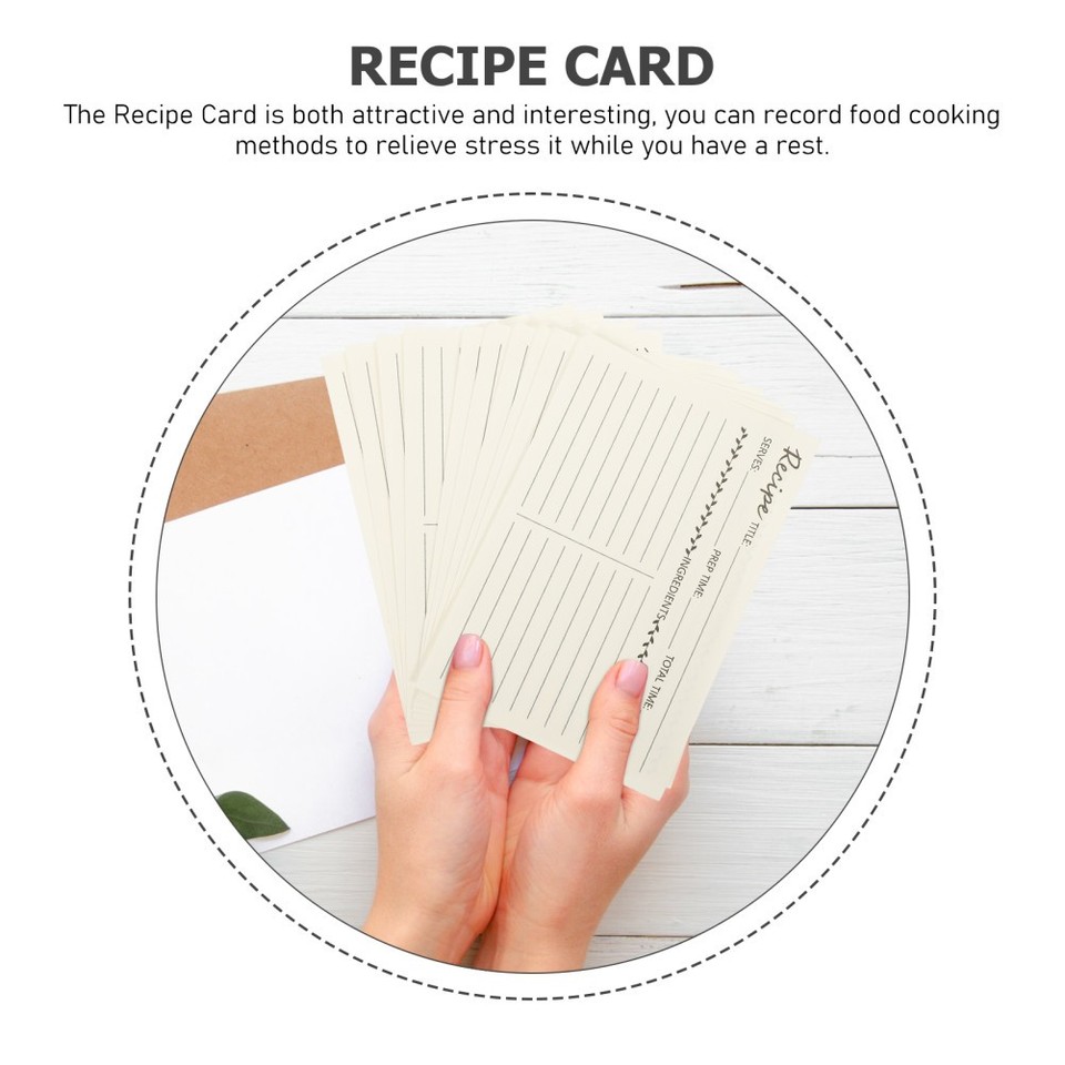 10 Pcs Convenient Recipe Sheet Food Note Cards Compact for Buffet Table ...