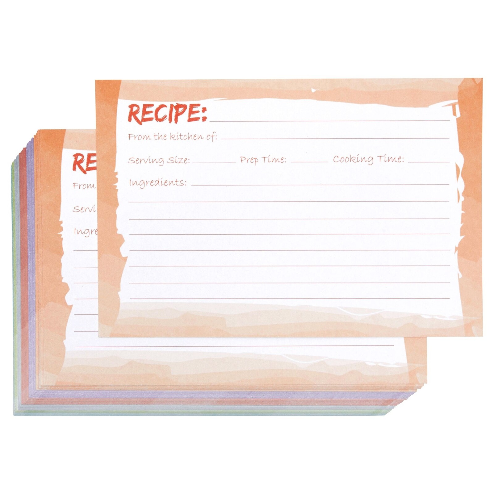 60-Pack 4x6 Recipe Cards Double Sided, Colored Recipe Index Cards | eBay