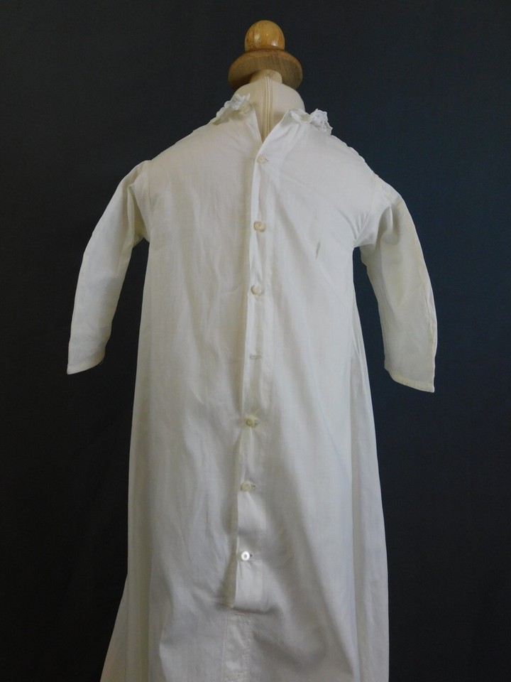 1800s Victorian Baby Gown, Embroidered Cotton Dress, fits 20 inch chest ...