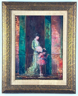 Wayman Elbridge Adams ca. 1930s New Orleans French Quarter oil painting ...