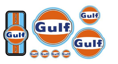 Gulf Logo Stickers Retro Vintage Race Motorcycle Various | eBay
