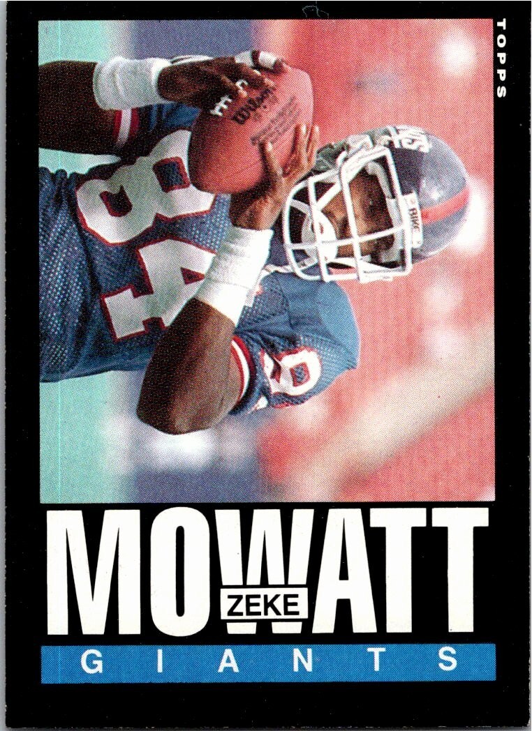 1985 Topps Football #121 Zeke Mowatt New York Giants Free Shipping! | eBay