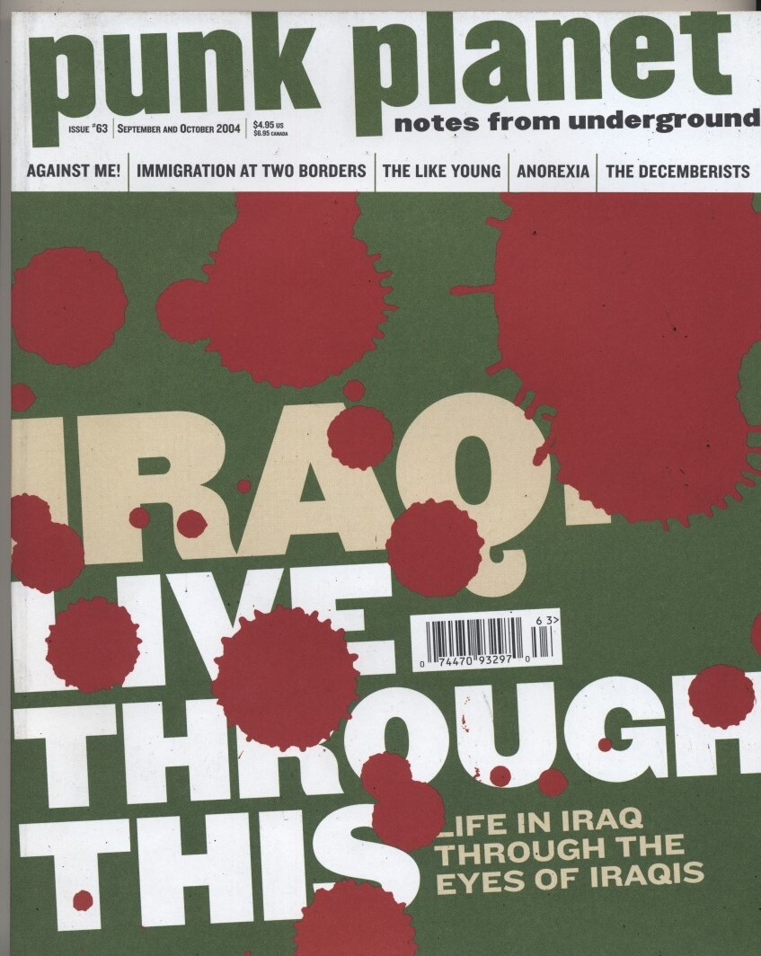 PUNK PLANET Magazine; #63, S/O 2004; Against Me!, The Like Young, Iraq ...