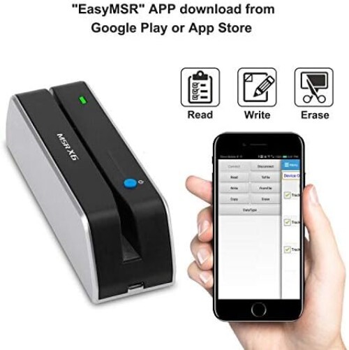 Bluetooth VIP Card Swiper Reader Writer Encoder Hico 3 Tracks USB and ...