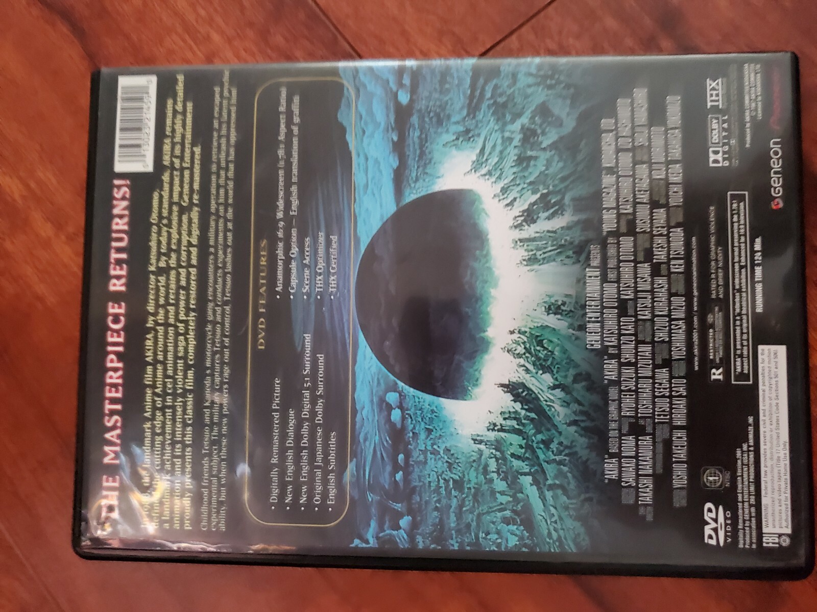 AKIRA DVD Geneon Signature Series THX Anamorphic Widescreen KATSUHIRO ...