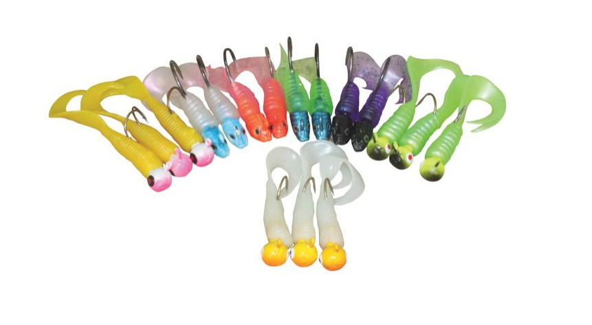 WSB Jelly Worm Set - Sea Pike Perch Jig Lure Fishing - Pack of 17 | eBay UK