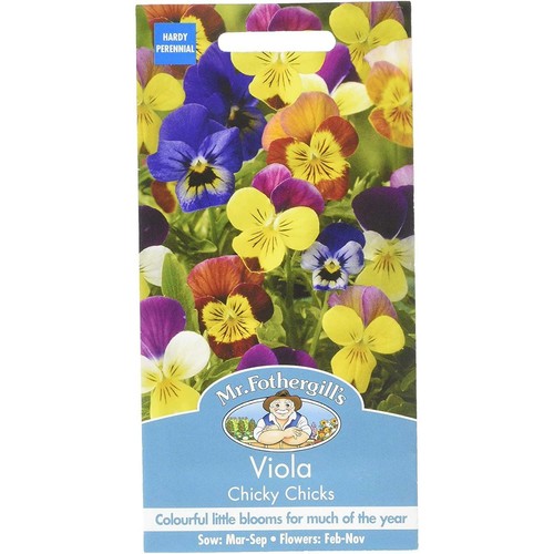Mr. Fothergills Flower Seeds Viola Chicky Chicks Mix Ideal For Beds ...