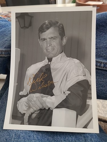 JOCKEY RICK WILSON HAND SIGNED 5x7 Photo Pimlico Race Track Horse ...