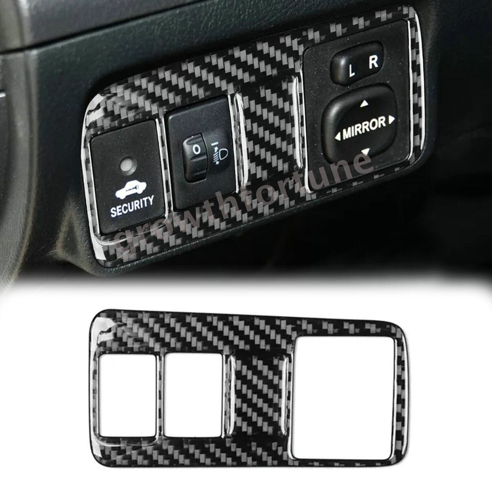 Carbon Fiber Car Headlight Switch Panel Cover Trim For Toyota Corolla ...