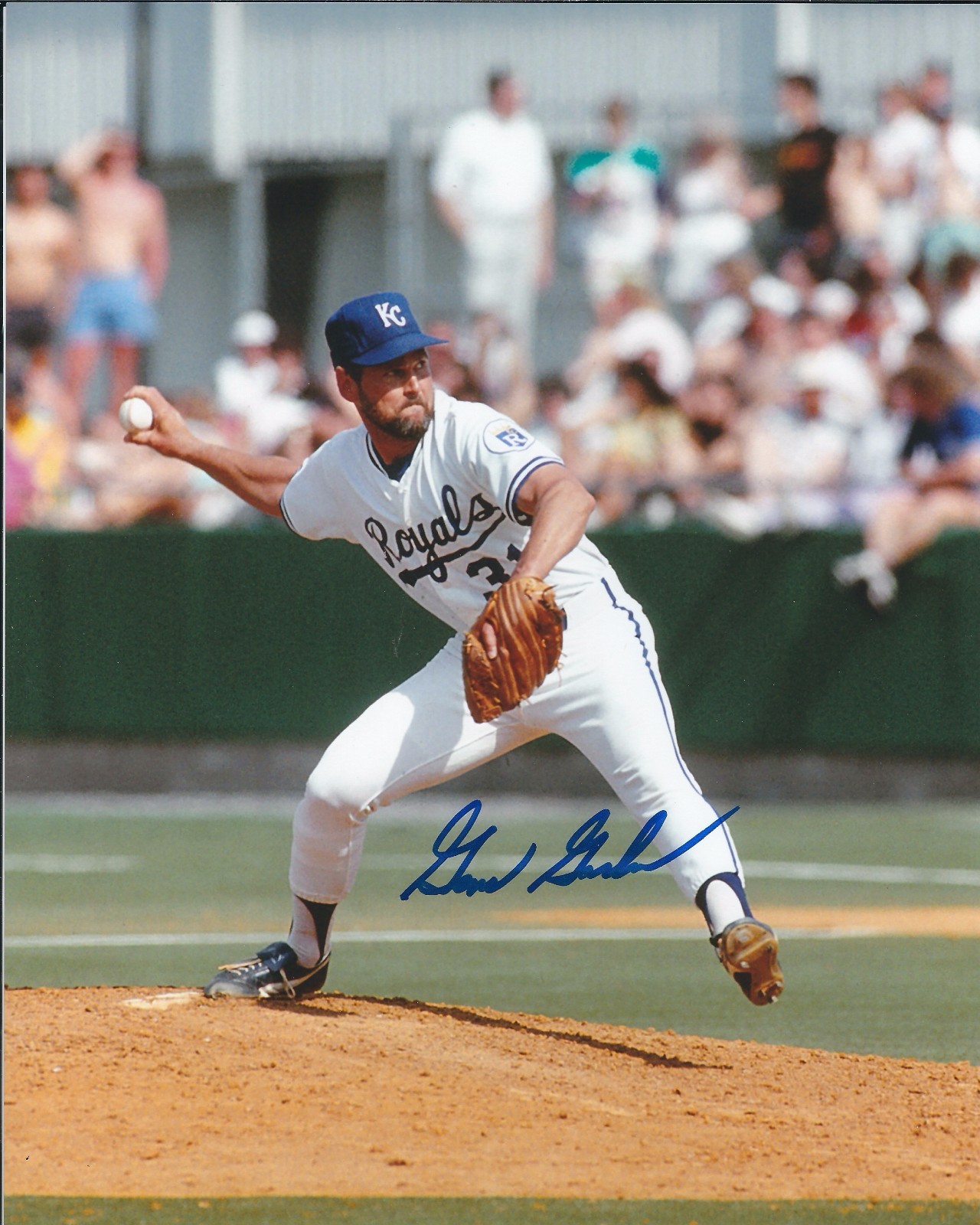 Signed 8x10 GENE GARBER Kansas City Royals Autographed photo - COA | eBay