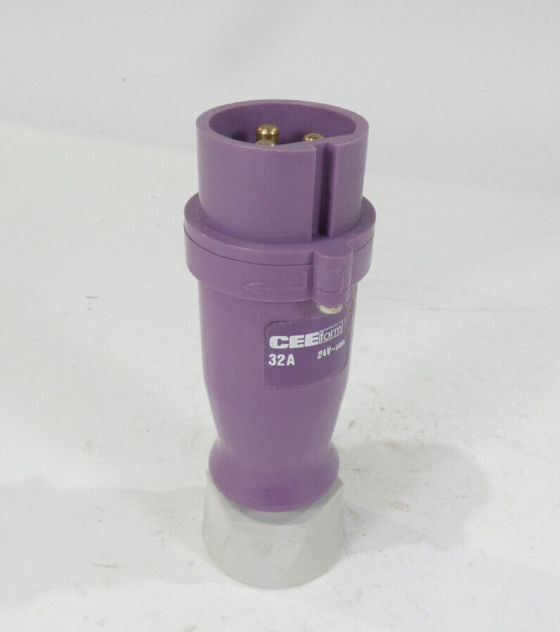 CEEform Kupplungsstecker | 32A 24V~ 50Hz | 3 polig | lila | eBay.de