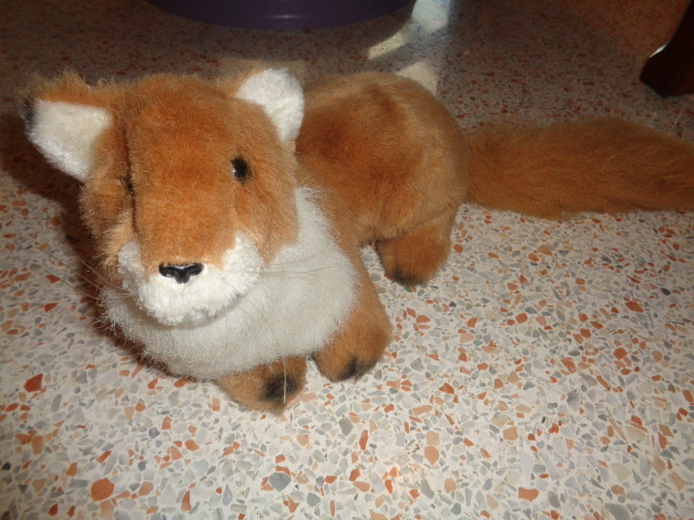 Fox 1992 Stuffed Plush 10" w/ bushy tail TMC Soundprints red brown ...