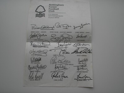 NOTTINGHAM FOREST 1970'S PLAYERS FACSIMILE AUTOGRAPHS | eBay UK