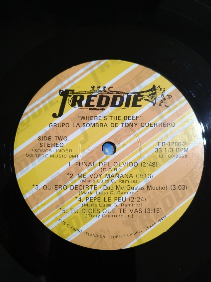 Grupo La Sombra Wheres The Beef Vinyl LP Record 1984 Freddie Latin ...