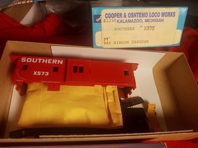 Southern Bay Window Caboose Cooper Oshtemo X573 Rare Athearn Kit HO RED ...