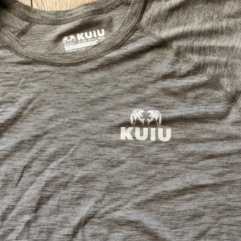KUIU Base Layer Shirt Mens Large Gray 105 Merino Wool Nuyarn long ...
