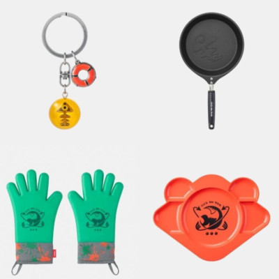 Splatoon 3 SALMON RUN Golden Egg Mini Frying Pan Silicon Mittens Plate ...