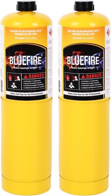 BLUEFIRE MAPP PRO 14.1 oz Modern MAPP Gas Cylinder 99.9% High Purity ...