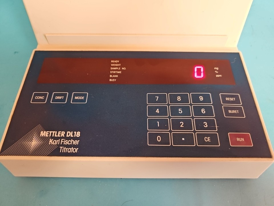 Lab Used Mettler Toledo DL18 Karl Fischer Titrator Works SNR K87295 | eBay