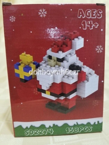 Micro Blocks Bricks mini Lego-like Christmas Santa with gift 158 pieces ...