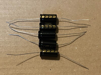 5 New Supertech 150 uf 50v Axial Capacitors Guitar Tube Amp & Stereo ...