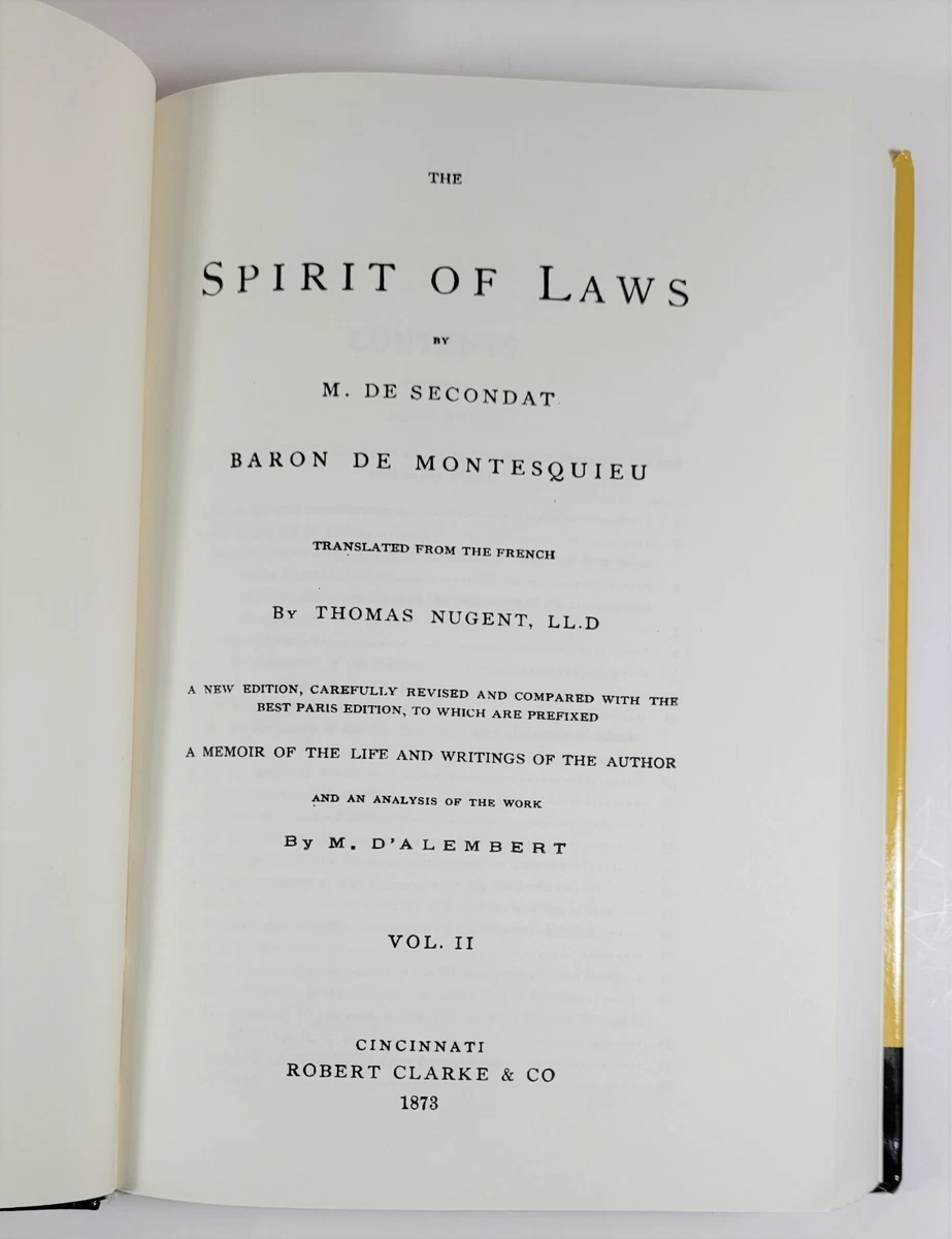 Montesquieu The Spirit Of Laws