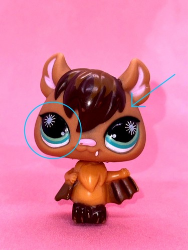 LPS Hasbro Brown Bat Factory Error Very Rare #1470 - Authentic Littlest ...