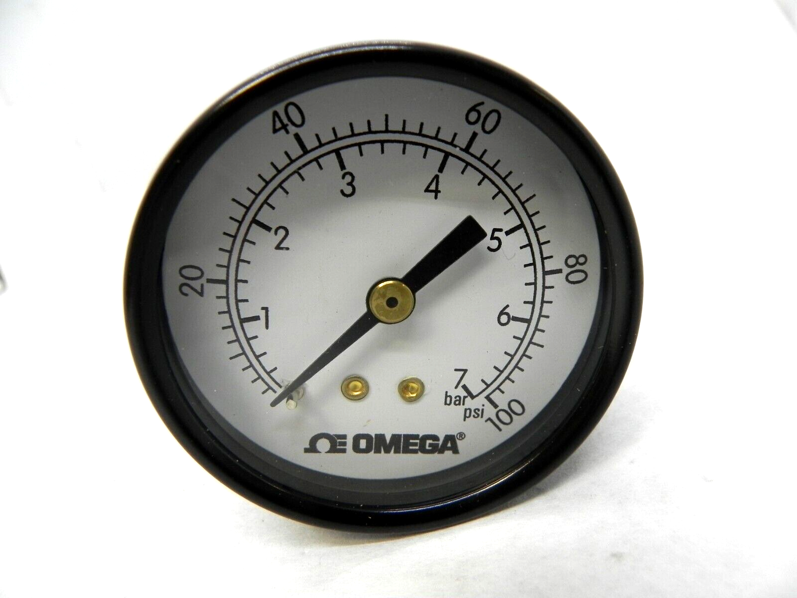 OMEGA PRESSURE GAUGE C-PT PGU-20B-100 2" P500K 100PSI/7BAR 1/4 NPT CBM ...