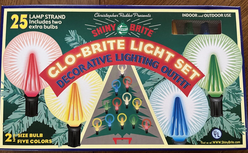 PARTIAL SET Christopher Radko Shiny Brite Glo-Brite Light Set Christmas ...