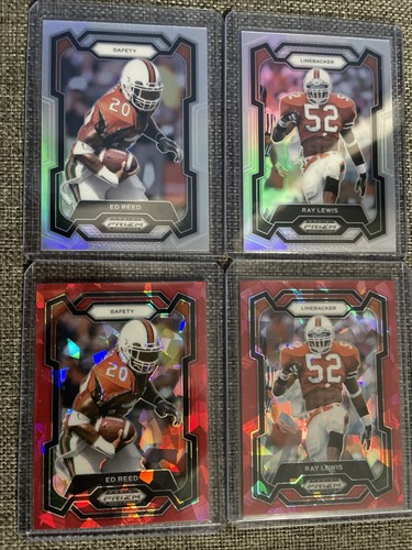 Ed Reed & Ray Lewis (4) cards Baltimore Ravens/Miami Hurricanes | eBay