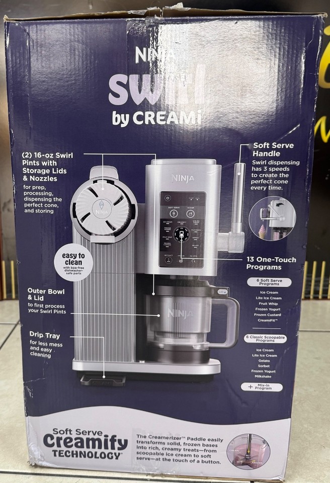 CREAMi Ninja Swirl Soft Serve and Ice Cream Maker NC701 | eBay