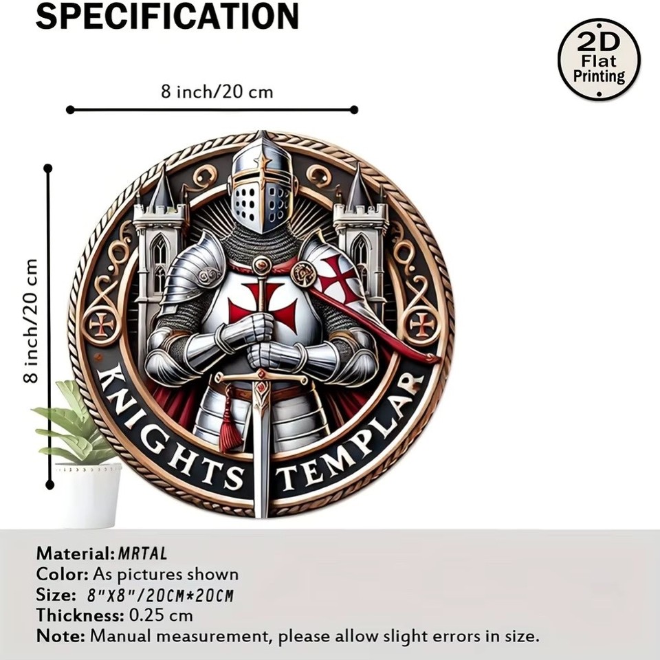 Knights Templar Wall Art Metal Sign : 20cm/8" | eBay UK