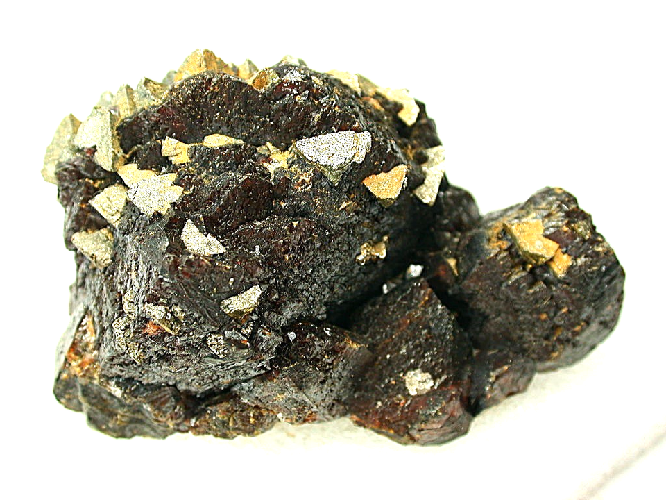 MINERALS : CHALCOPYRITE XTLS ON SPHALERITE XTLS, SWALLEY MI, KANSAS ...
