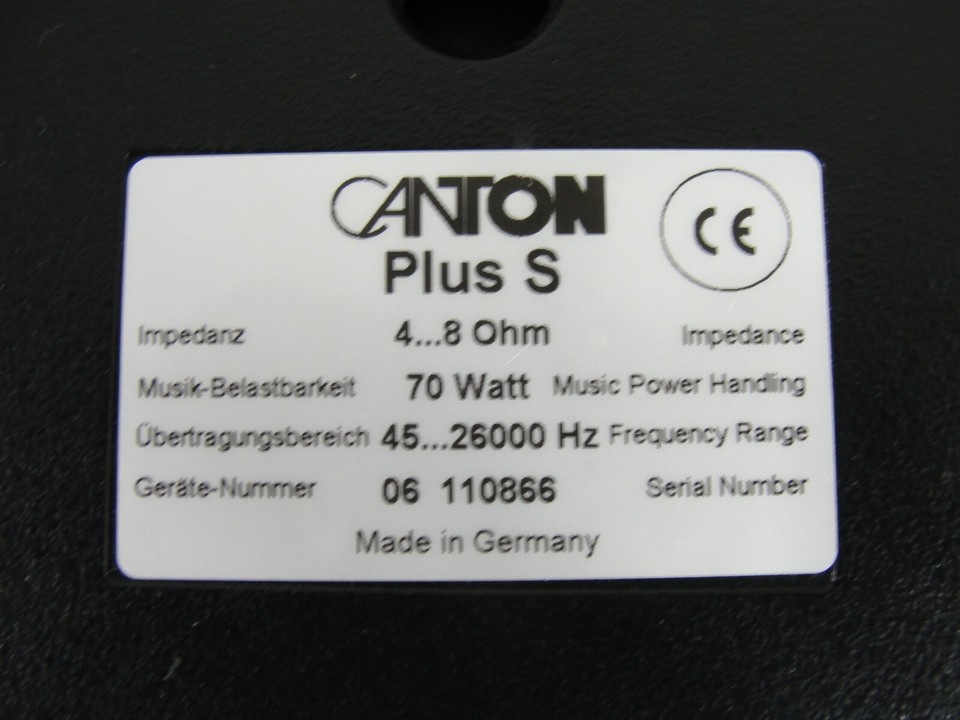 Canton Plus S Bookshelf / Satellite Speakers for Canton Plus C ...