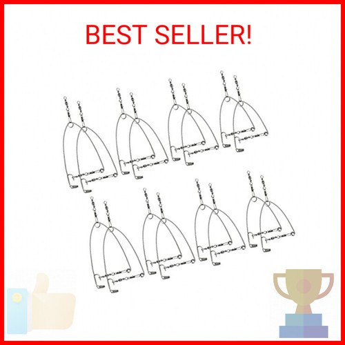 16 Pcs in Pack Automatic Fishing Device Stainless Steel Spring Loaded ...
