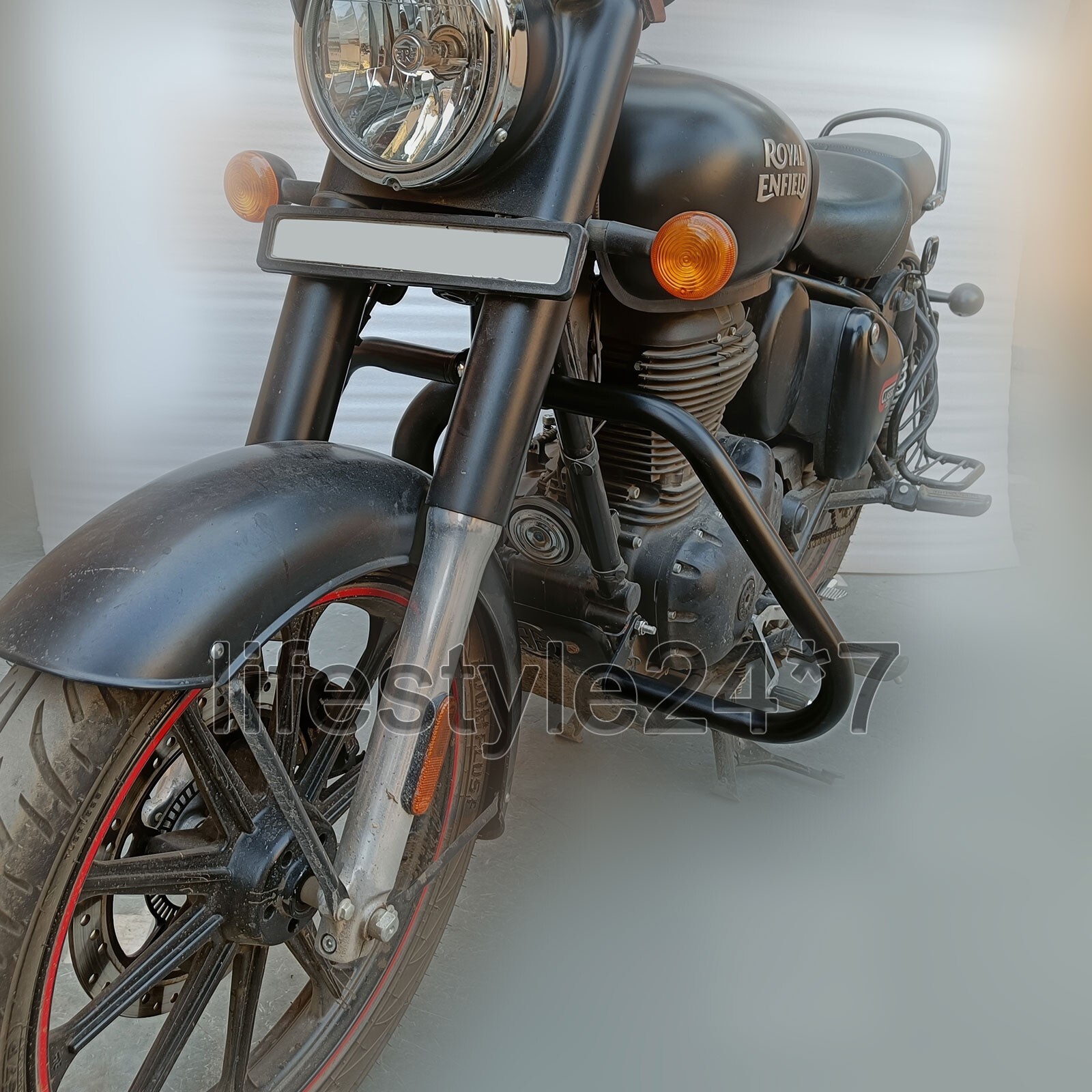 Fit For Royal Enfield Meteor & Reborn 350 "Trapezium Crash Engine Guard ...