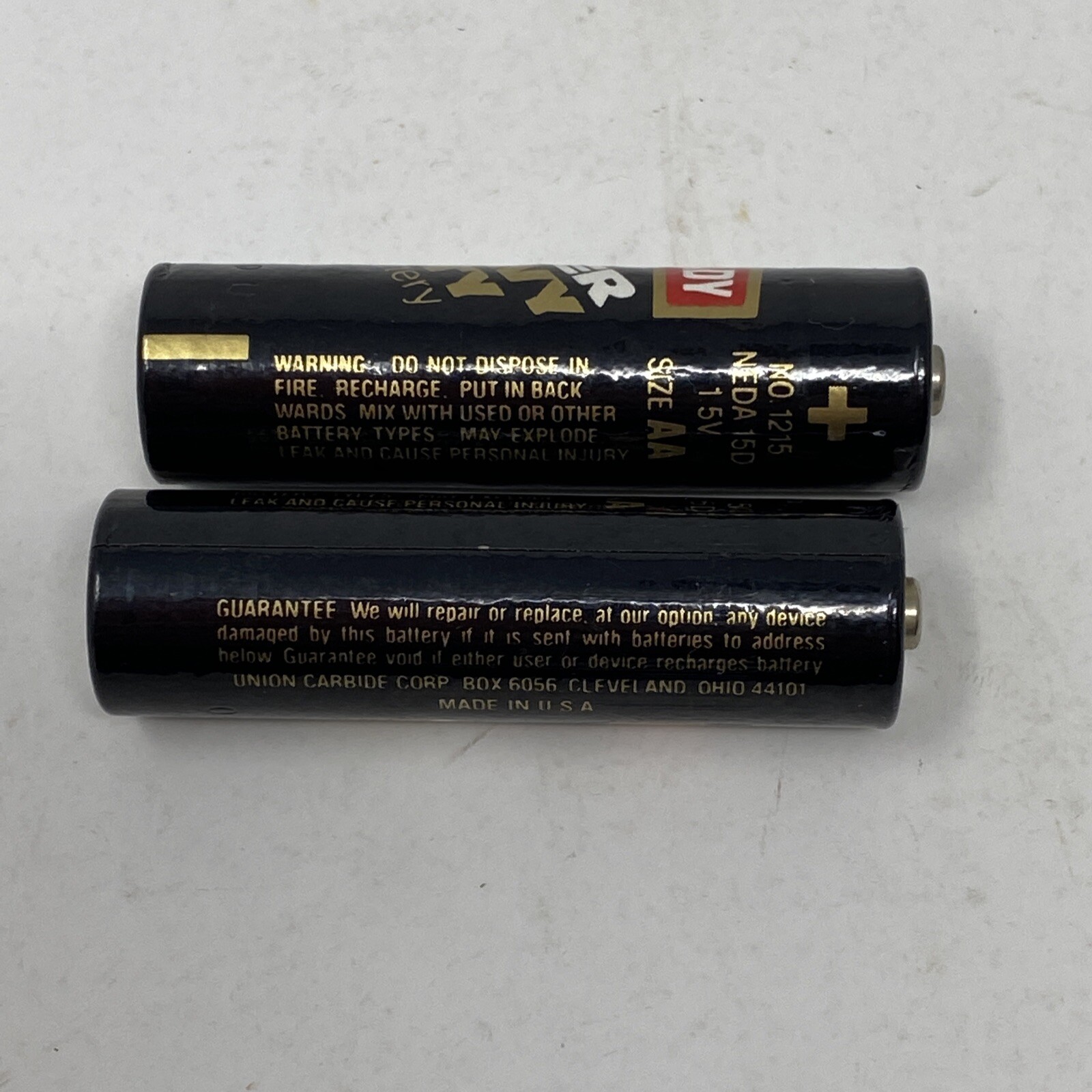 Vintage Eveready Black AA Batteries Dead Used Super Heavy Duty From 80s ...