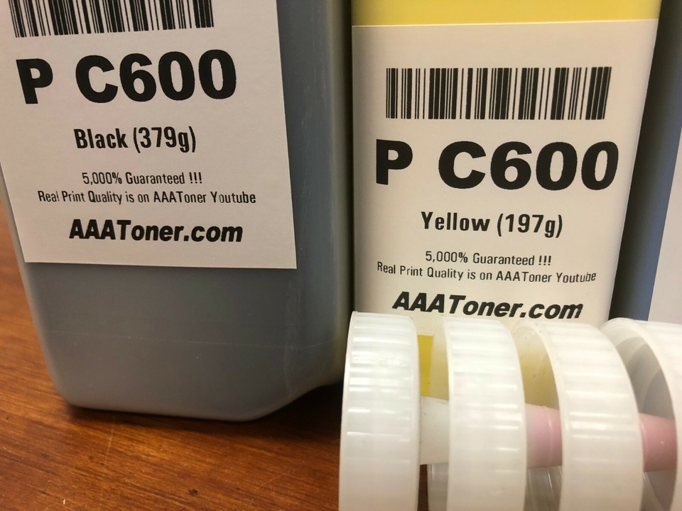 (379g/197g) 4 Toner Refill for Ricoh P C600, PC600 Color Printer ...