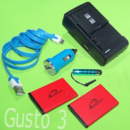 High Capacity 1070mAh Battery Charger USB Cable Pen for Samsung Gusto 3 ...