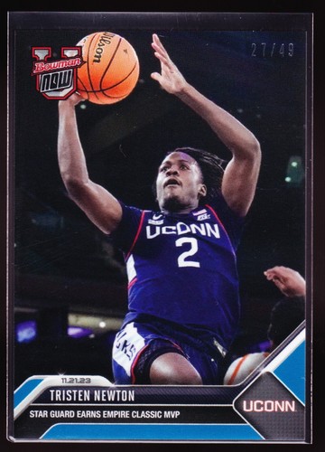 Tristen Newton UConn Huskies Empire Classic MVP 2023 Bowman U Now #5 ...