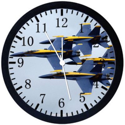 Blue Angels F-18 Black Frame Wall Clock Nice For Decor or Gifts W240 | eBay