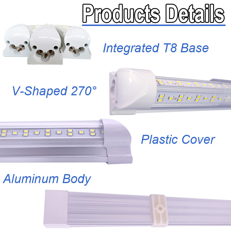 25 Pack 8FT LED Tube Light 8 Foot 144W LED Shop Garage Warehouse Light ...