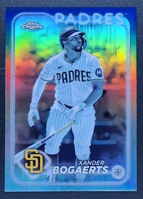 2024 Topps Chrome XANDER BOGAERTS Sub Zero Frozen Fractor -4/0 SSP RARE ...