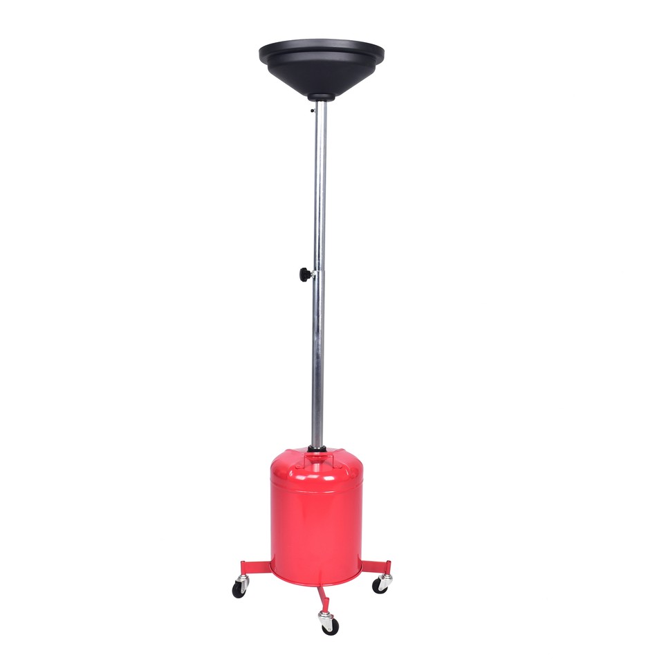 Portable Waste Oil Drain 5 Gal Change Tank Rolling Dolly Adjustable ...