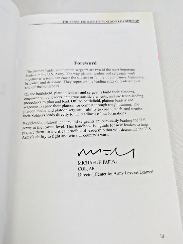 Platoon Leadership Military DOA Army Lesson Best Practices Leadership ...