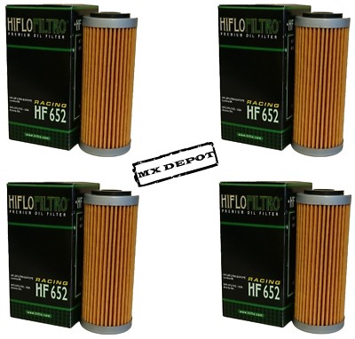 HI FLO HF 652 OIL FILTER PACK OF 4 HF652 OIL FILTERS HUSQVARNA FE501 ...