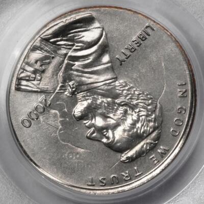 2000 PCGS MS66 Cent Struck on Struck Dime Mint Error Double ...