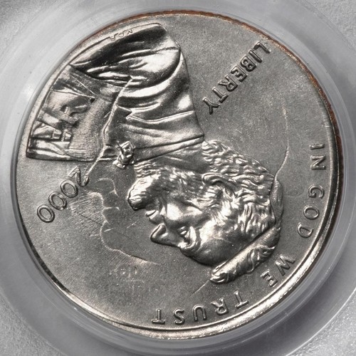 2000 PCGS MS66 Cent Struck on Struck Dime Mint Error Double ...