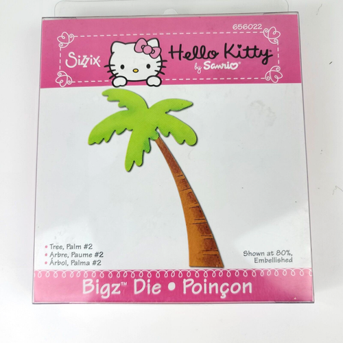 RARE Sizzix Hello Kitty Palm Tree Bigz Die Tropical Hawaiian 656022 ...