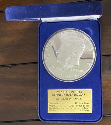 1996 Kennedy Giant .999 Silver Round Proof Half Troy Pound | eBay